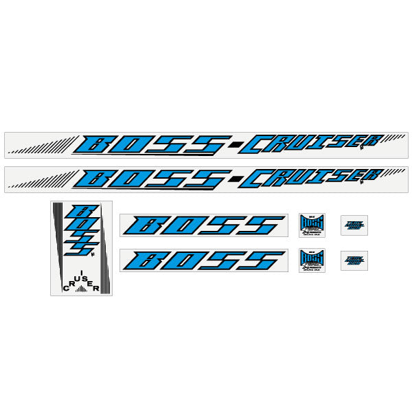 BOSS - Cruiser - Blue decal set | BMX Products USA