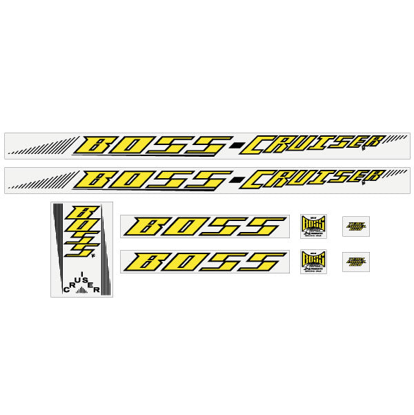 BOSS - Cruiser - Yellow decal set | BMX Products USA