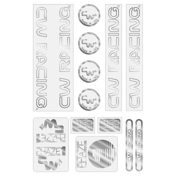 CW - Phase 1 - 84/85 Chrome on Clear Decal set | BMX Products USA