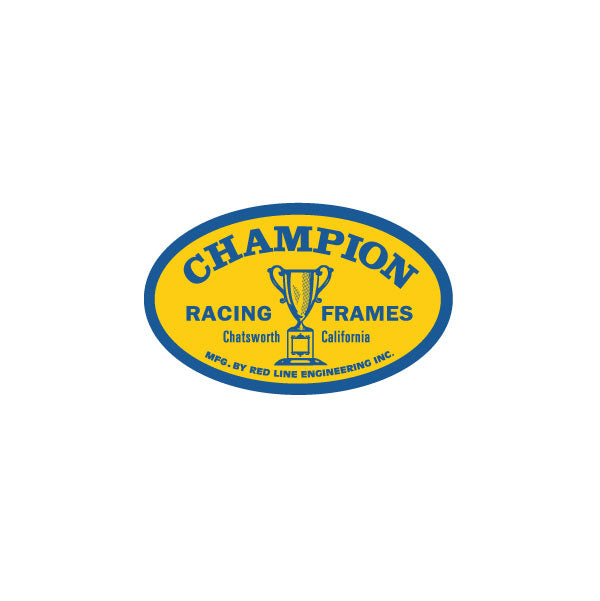 Champion - OVAL "MFG by Redline" decal | BMX Products USA