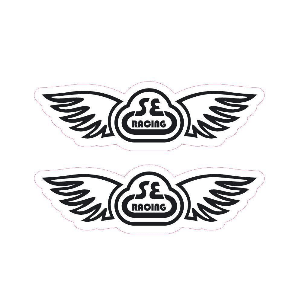 SE Racing Wings Bar and seat post decals on clear - BLACK/CLEAR | BMX ...