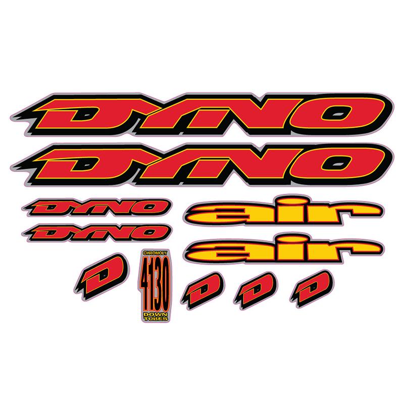 1994 DYNO - AIR red decal set | BMX Products USA