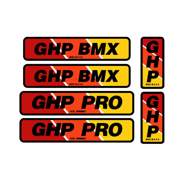 GHP - GHP PRO decal set | BMX Products USA