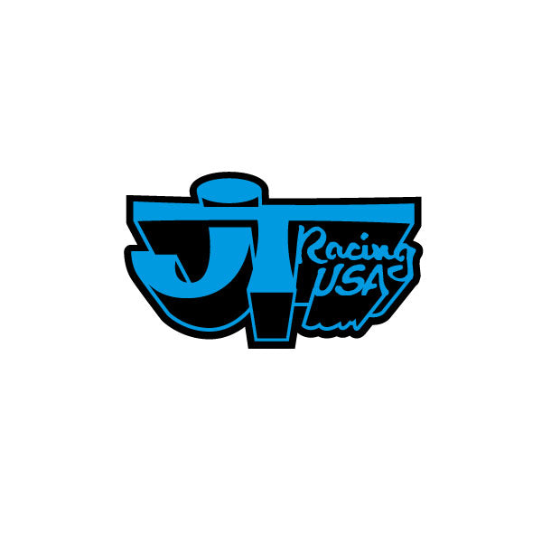 JT Racing - 3D logo - blue & black decal | BMX Products USA
