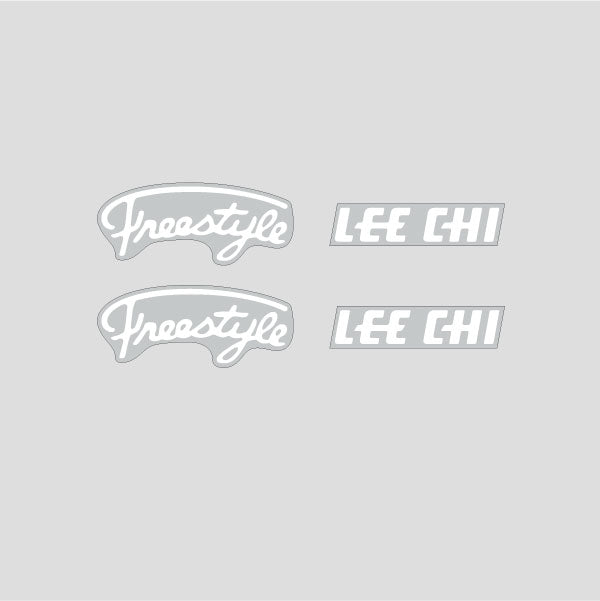 Lee Chi - Caliper decals in White | BMX Products USA