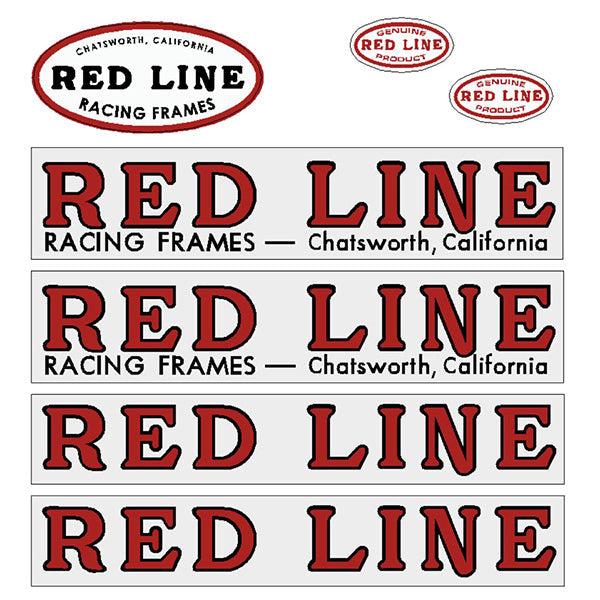 Redline Squareback - Chatsworth - decal set | BMX Products USA