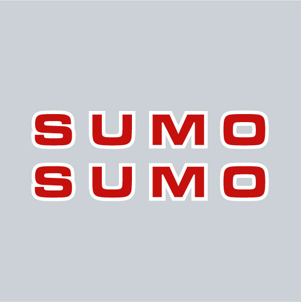 Sumo - Red LETTERS rim decals | BMX Products USA