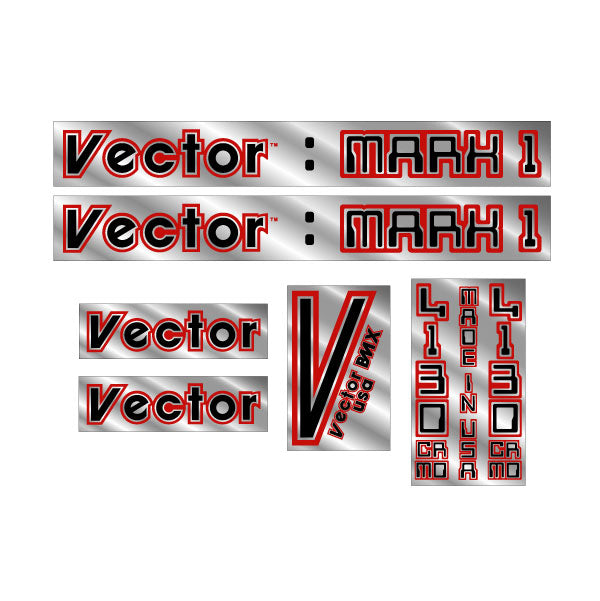 Vector - Mark 1 - Chrome decal set | BMX Products USA