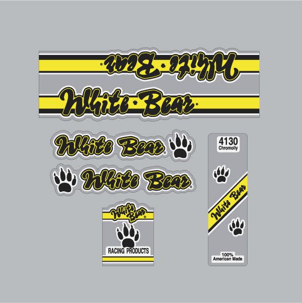 White Bear bmx decal set | BMX Products USA