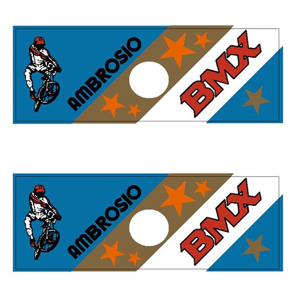 AMBROSIO - BMX rim - BLUE decals | BMX Products USA