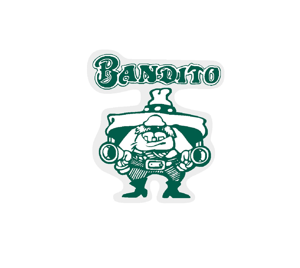 Bandito - Helmet Decal green on clear | BMX Products USA