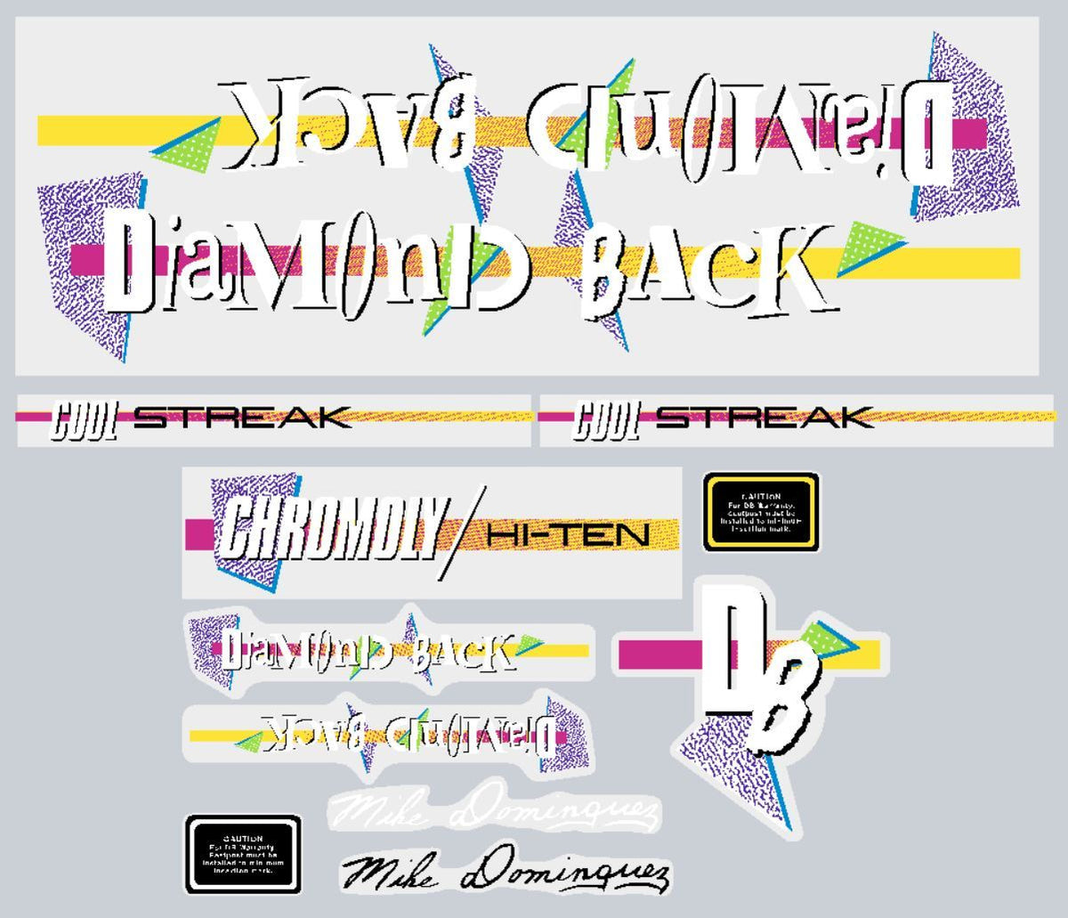 1987 Diamond Back - Cool Streak - decal set | BMX Products USA