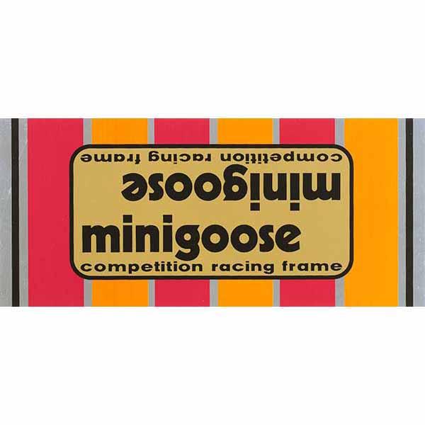 1980-81 Minigoose Mongoose Gold down tube decal | BMX Products USA