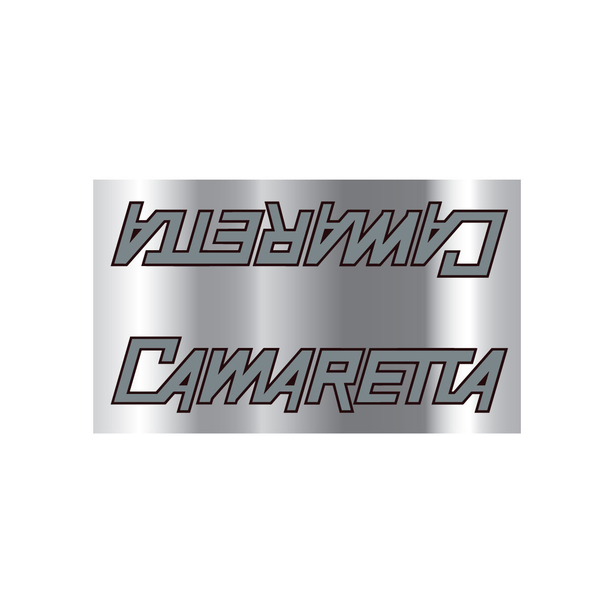 CW - Cameretta down tube decal - chrome | BMX Products USA