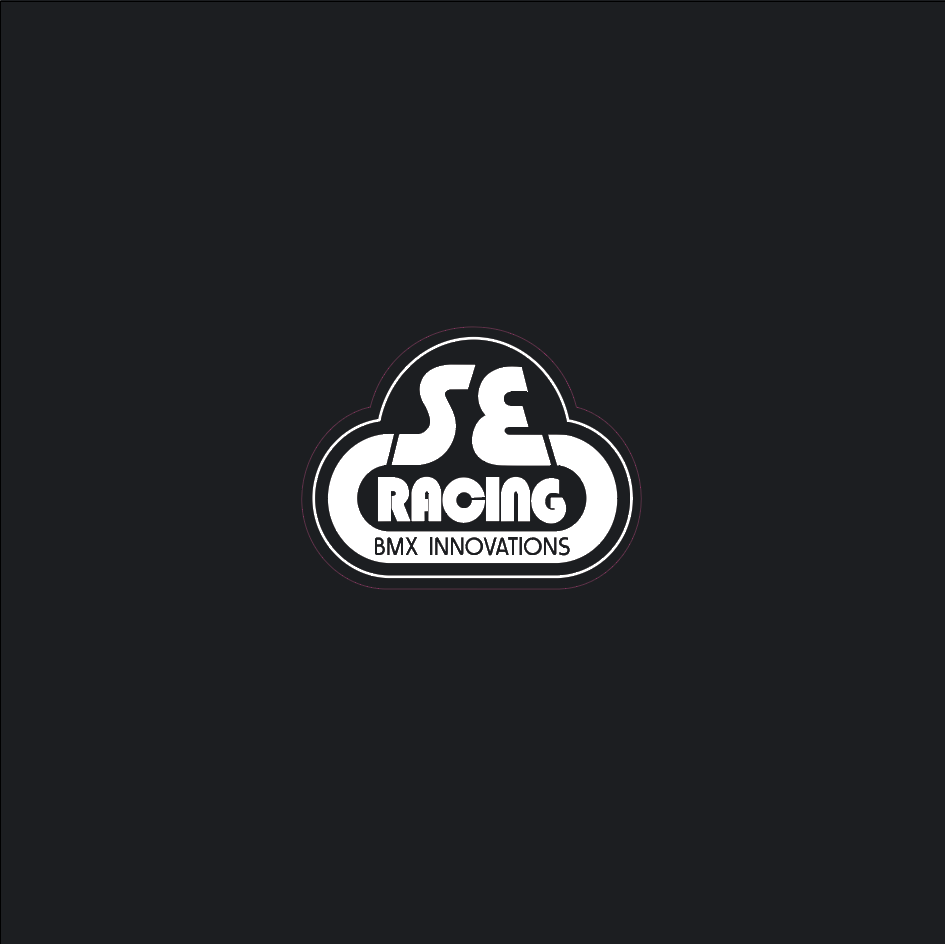 SE Racing - 1st gen. head tube decal - white/clear | BMX Products USA