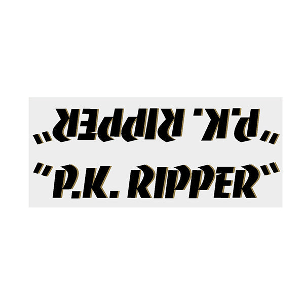 SE Racing - P.K. Ripper down tube decal - black w/gold shadow | BMX ...