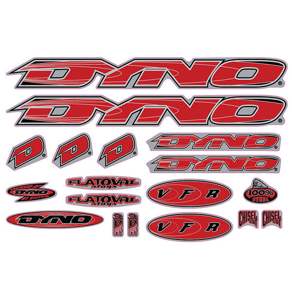 1999 DYNO - VFR red and silver decal set | BMX Products USA