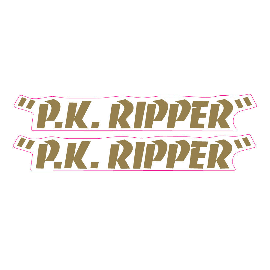SE BIKES - P.K. Ripper down tube decal - OVERSIZED - gold on clear ...