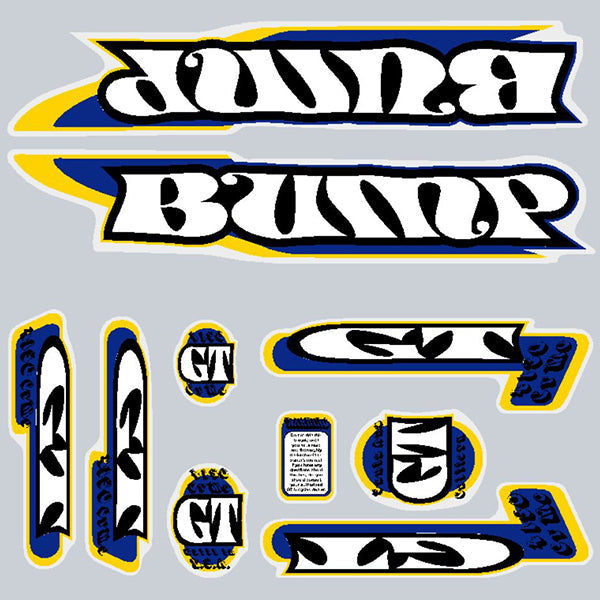 2000 GT BMX - Bump - For yellow frame decal set | BMX Products USA