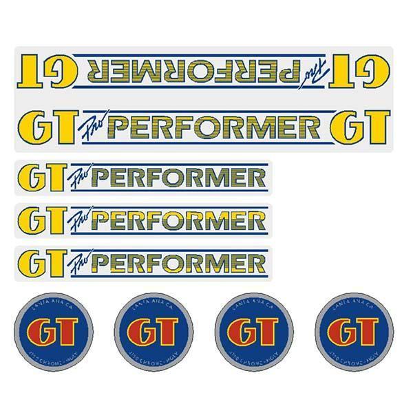 1984-85 GT BMX - Pro Performer Italics decal set - clear | BMX Products USA