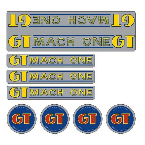 1984-85 GT BMX - Mach One - Chrome - decal set | BMX Products USA