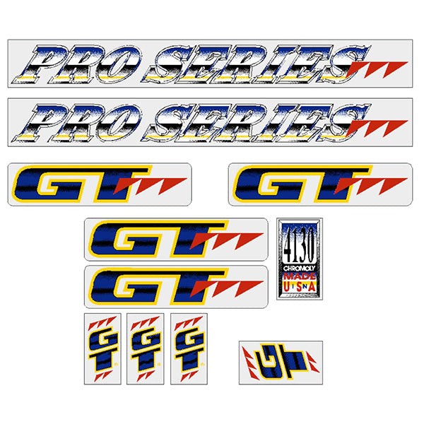 1991 GT BMX - Pro Series for Black frame decal set | BMX Products USA