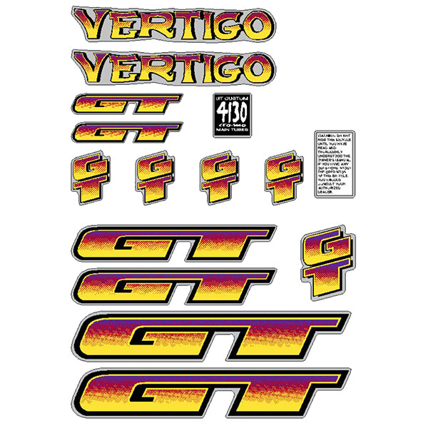 1996 GT BMX - Vertigo - decal set | BMX Products USA