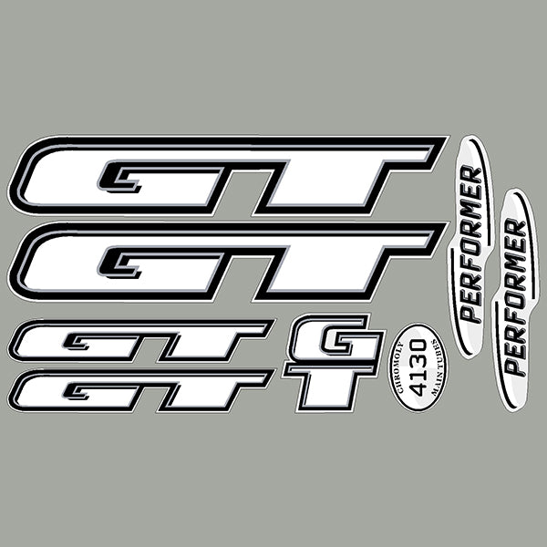 1998 Performer - Black, Silver & White for black or green frame decal ...