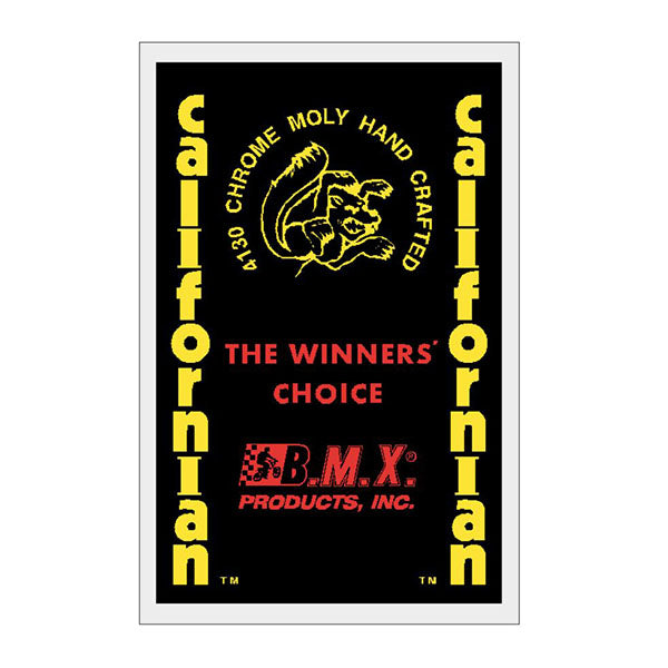 1984 Mongoose AMMACO Californian Seat mast decal | BMX Products USA