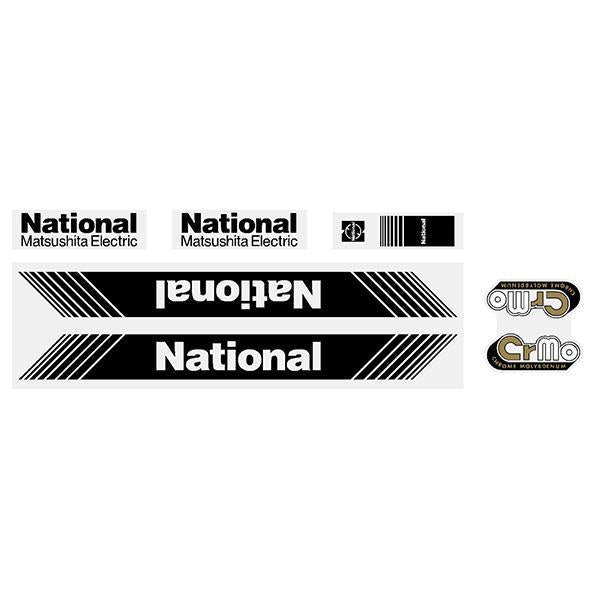 Tange - National - Matsushita - Black decal set | BMX Products USA