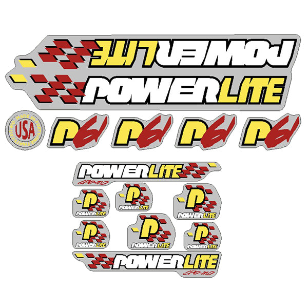 Powerlite - P61 Chrome decal set | BMX Products USA