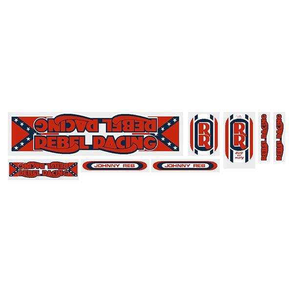 Rebel Racing - gen 2 Johnny Reb on clear decal set | BMX Products USA