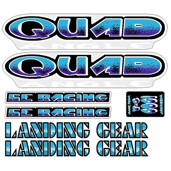 1997 SE Racing - Quadangle decal set in BLACK/BLUE | BMX Products USA
