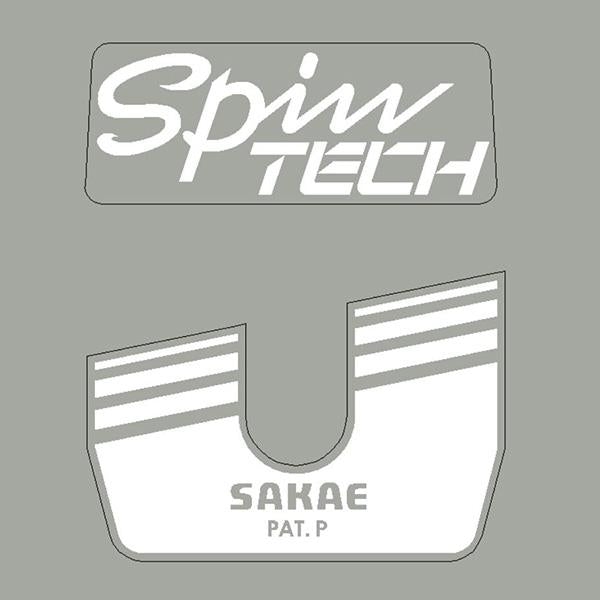 SR Sakae - SPINTECH stem decal in white | BMX Products USA