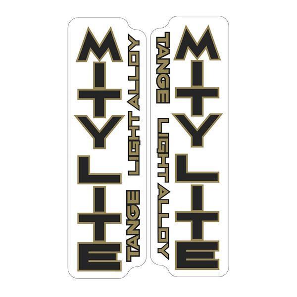 Tange MITYLITE BLACK/GOLD fork decal set | BMX Products USA