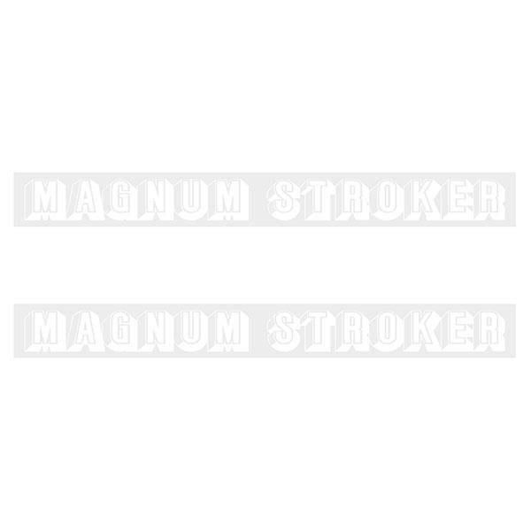 Two Wheelers - Top tube - MAGNUM STROKER - WHITE decals | BMX Products USA
