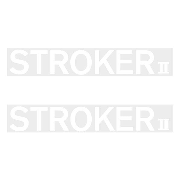 Two Wheelers - Top tube - STROKER II - WHITE decals | BMX Products USA